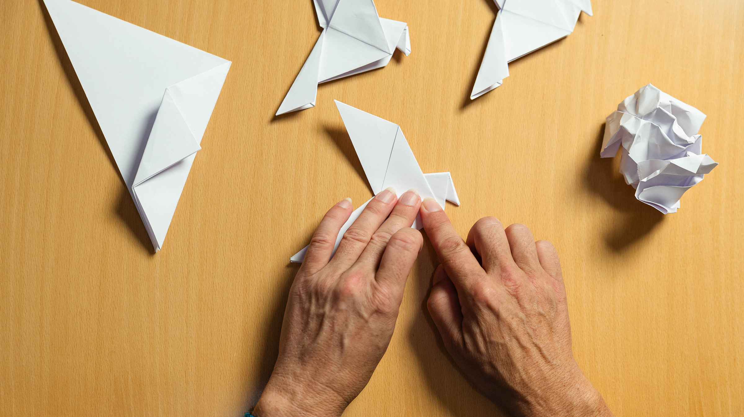 Faltanleitung Origami-Taube